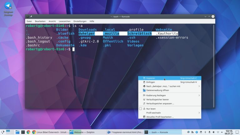 Kopieren und Einfügen am Terminal – Linux-Bibel