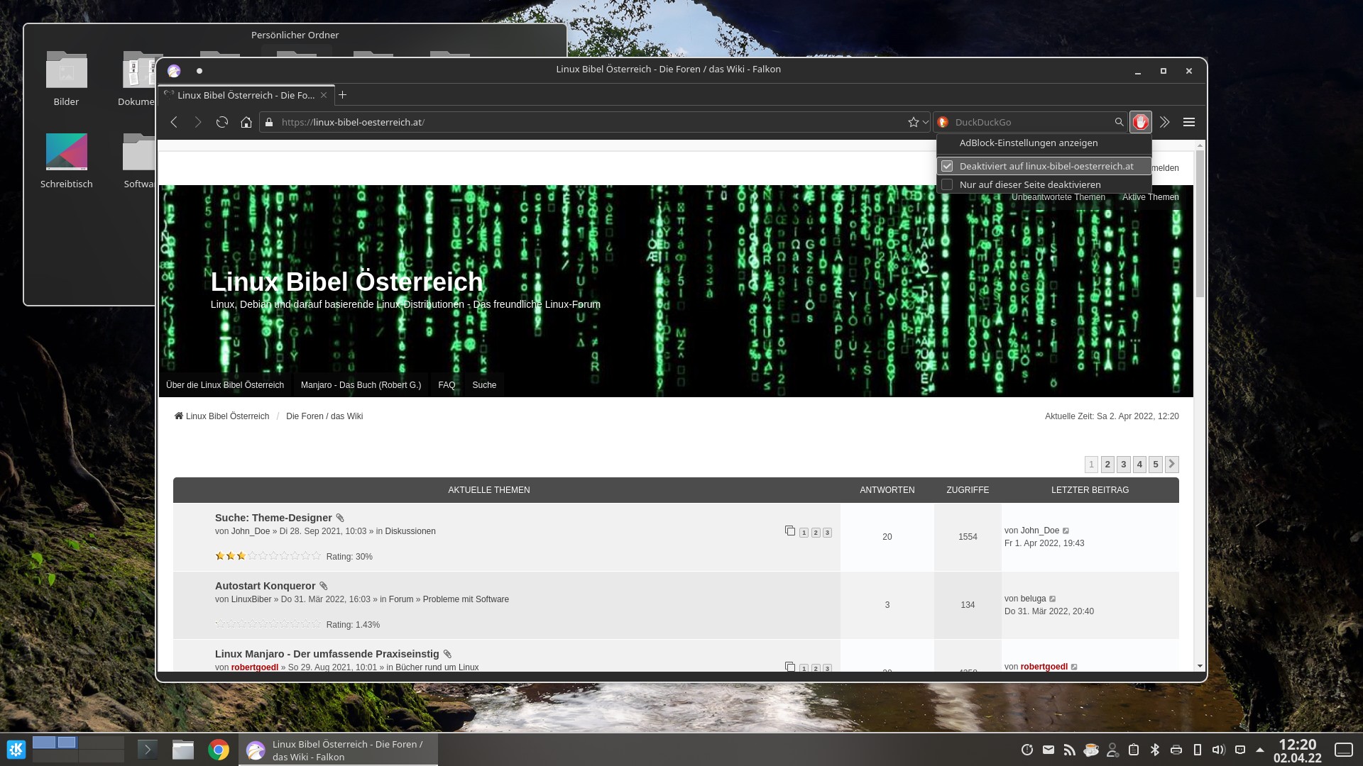 Falkon – Schlanker Webbrowser unter Linux – Linux-Bibel