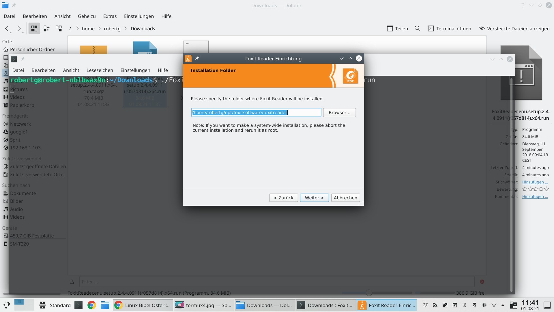 Foxit Reader – PDF-Reader für Linux – Linux-Bibel