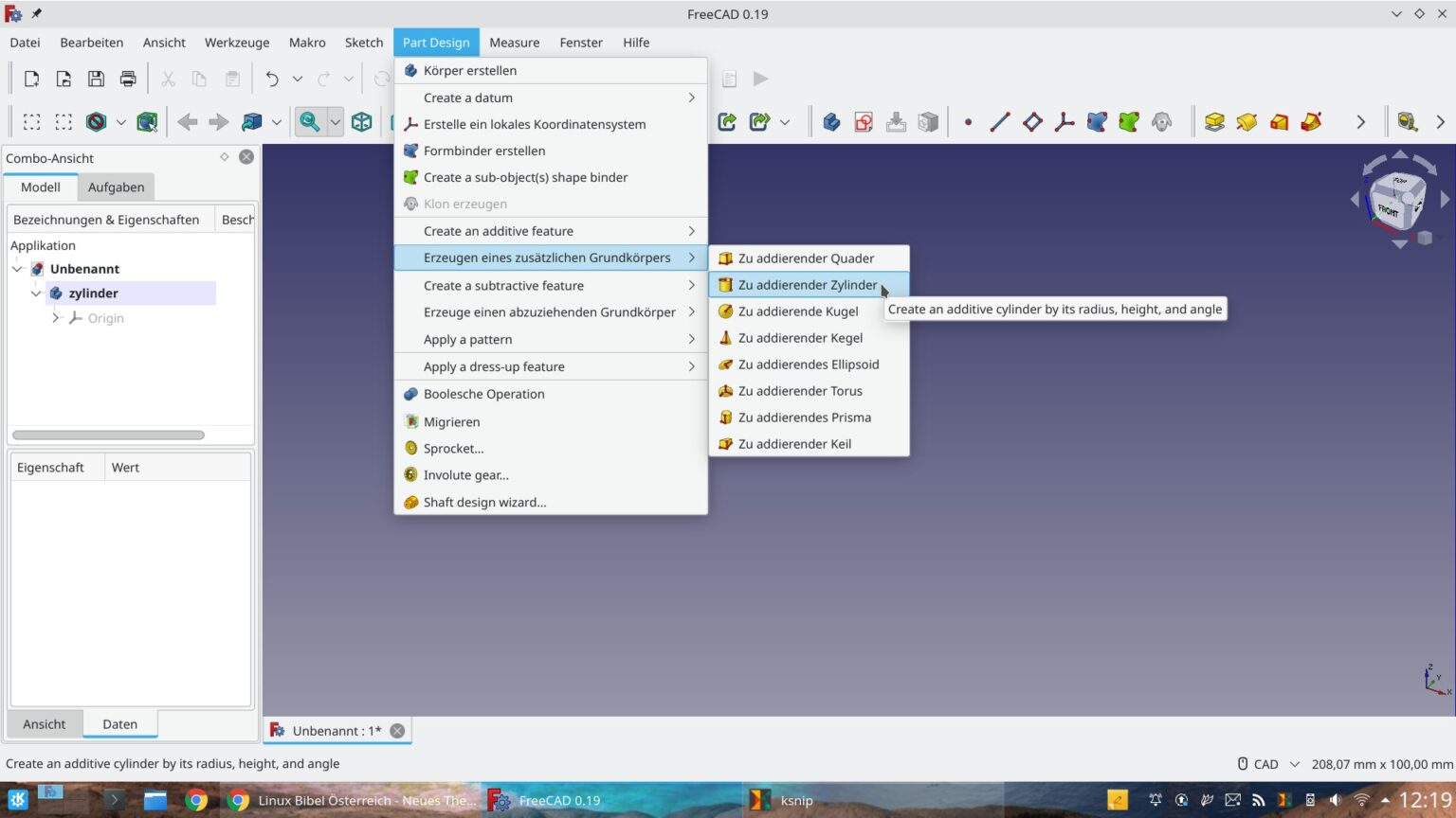 FreeCAD – Freie CAD-Software unter Linux – Linux-Bibel
