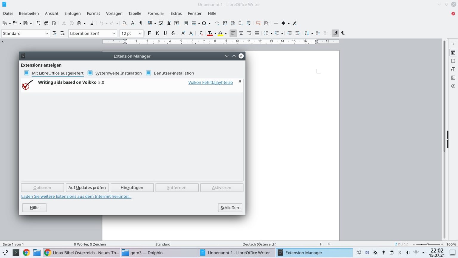 LanguageTool für bessere Grammatik in LibreOffice – Linux-Bibel