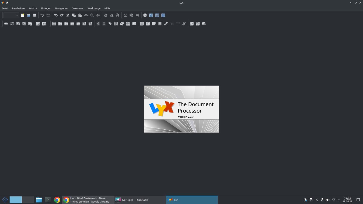 Lyx – Latex-Editor für Einsteiger unter Linux – Linux-Bibel