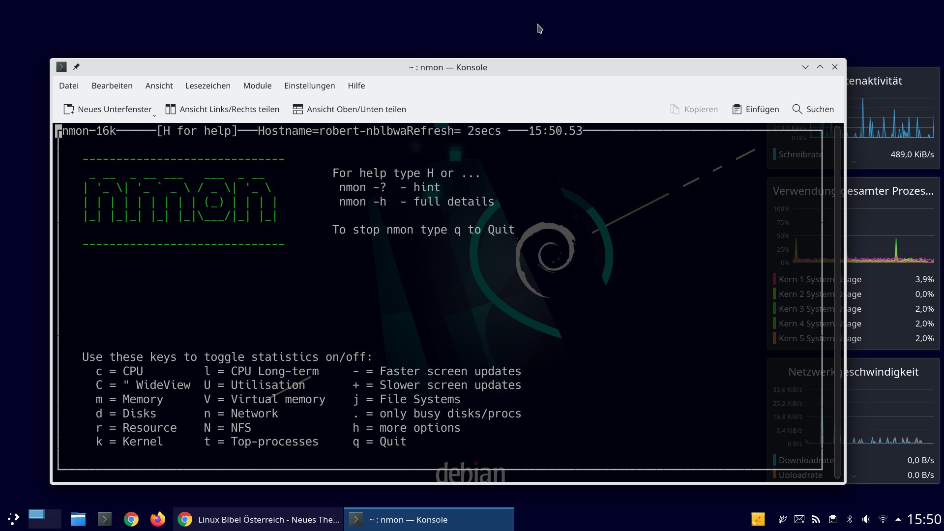 nmon – Systemmonitor für das Terminal unter Linux – Linux-Bibel