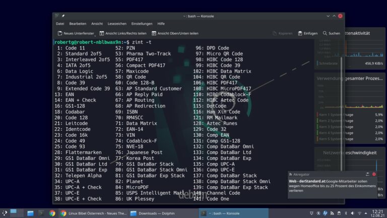 Zint – Barcodes, QR Codes unter Linux am Terminal und auf der ...