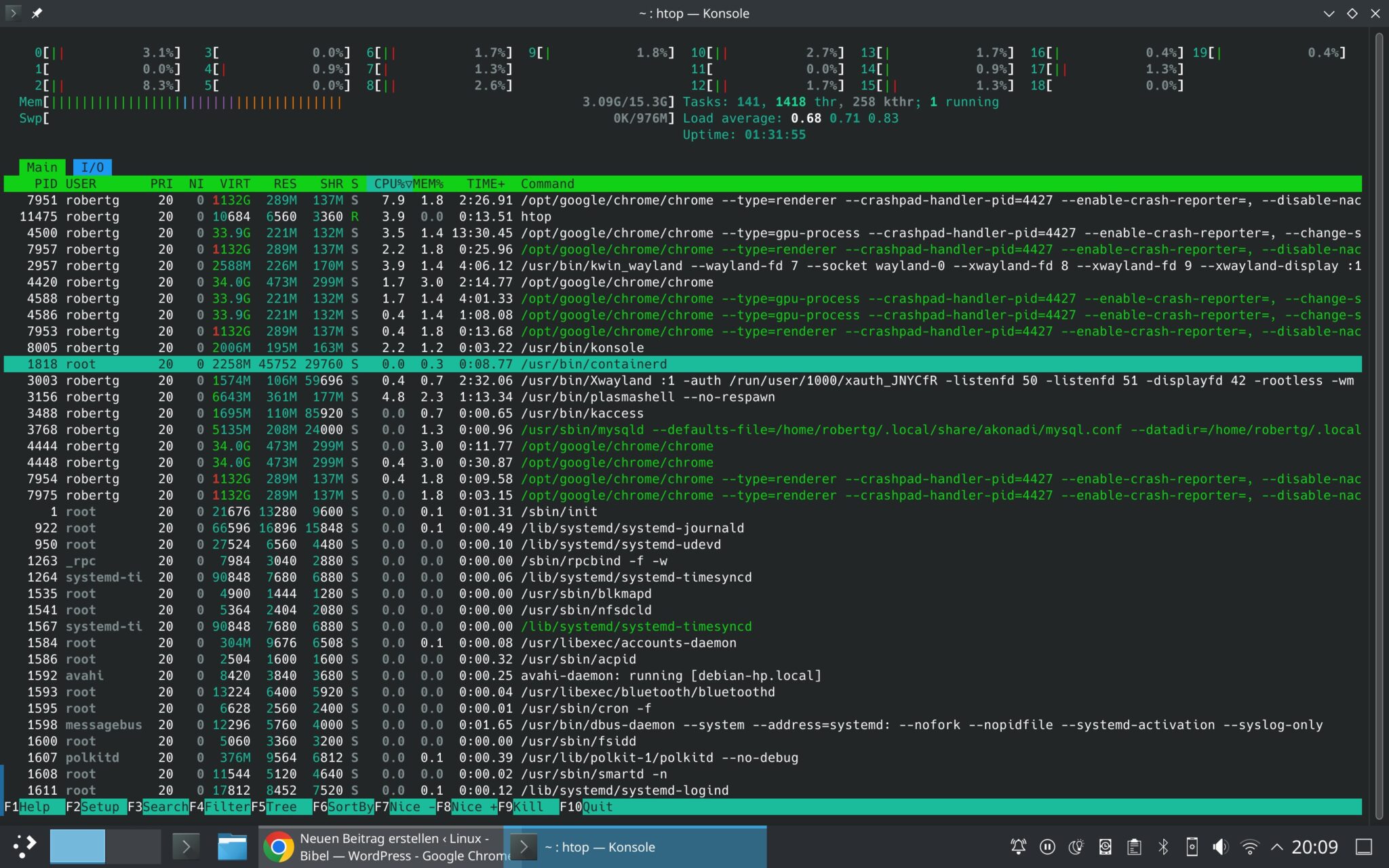 htop – interaktiver Prozessmonitor auf dem Linux-Terminal – Linux-Bibel