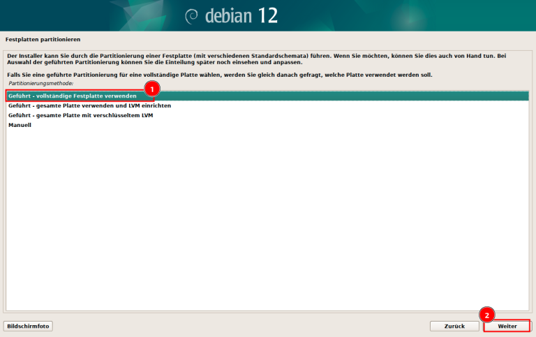 Debian 12 via NetInstall installieren – Linux-Bibel