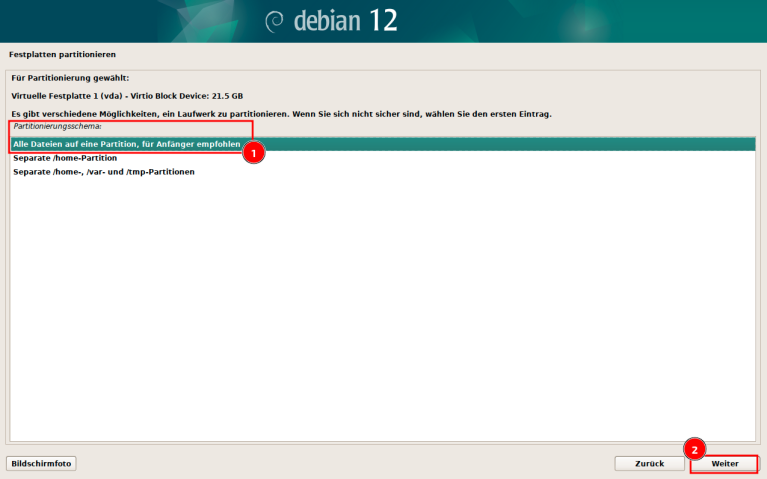 Debian 12 via NetInstall installieren – Linux-Bibel
