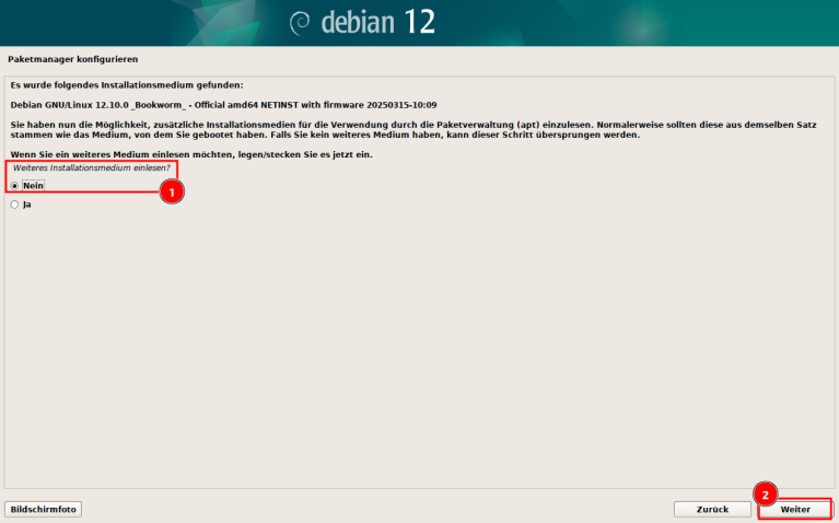 Debian 12 via NetInstall installieren – Linux-Bibel