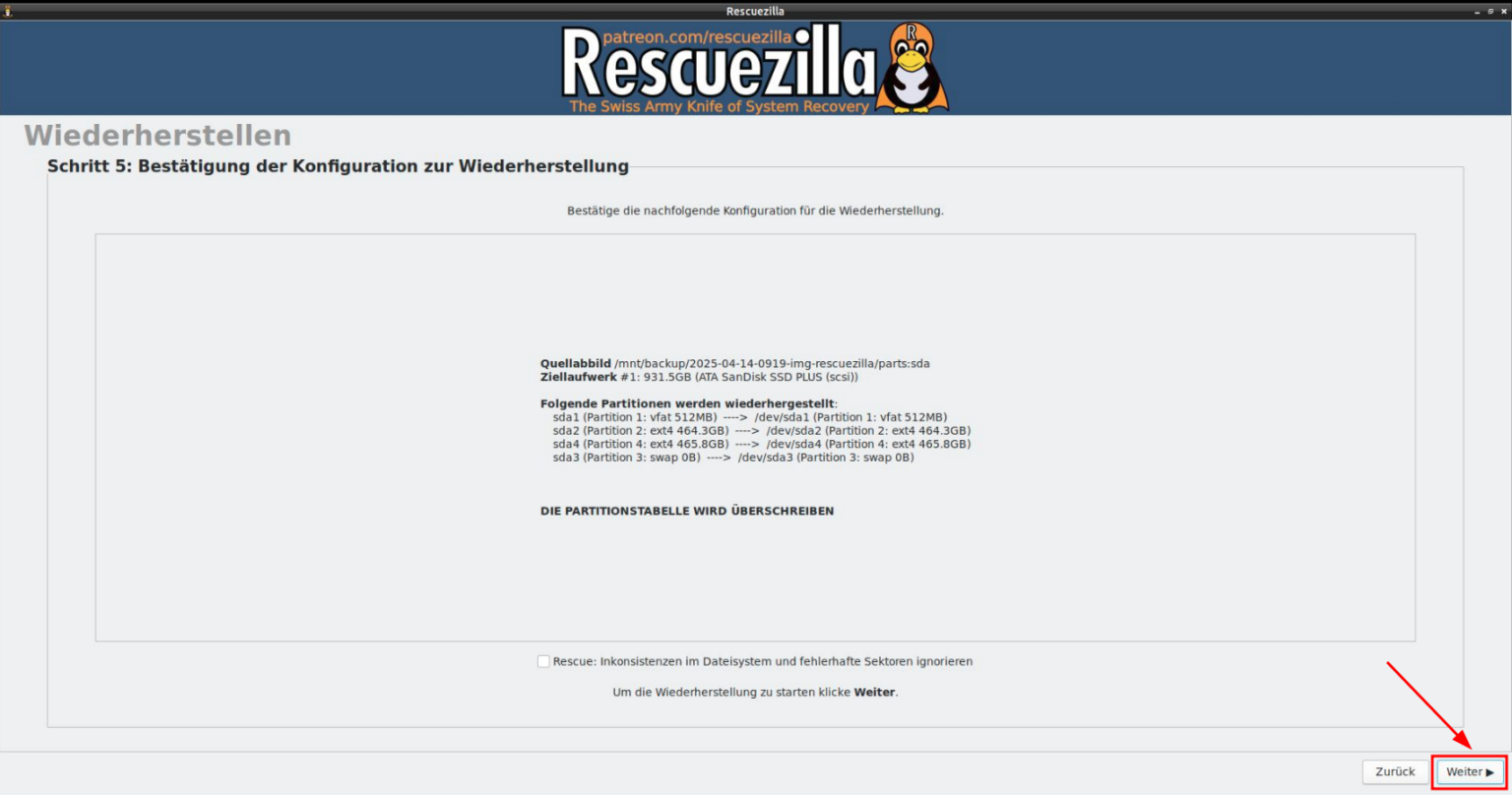 System-Backups mit Rescuezilla – Linux-Bibel