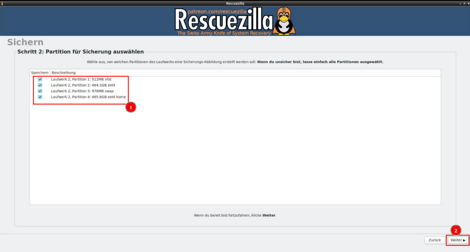 System-Backups mit Rescuezilla – Linux-Bibel