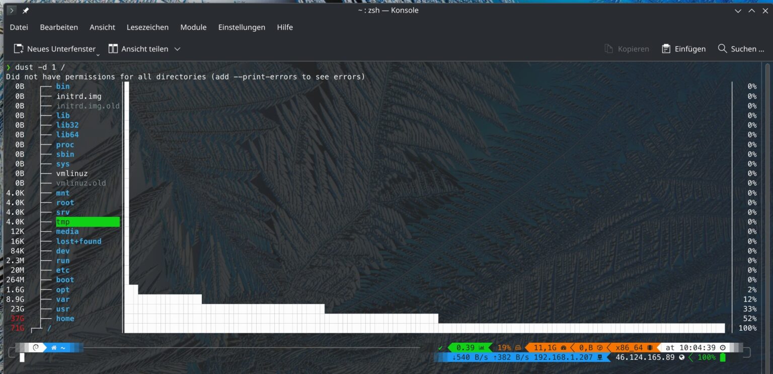 dust – die Belegung der Verzeichnisse mit Rust am Linux-Terminal anzeigen – Linux-Bibel