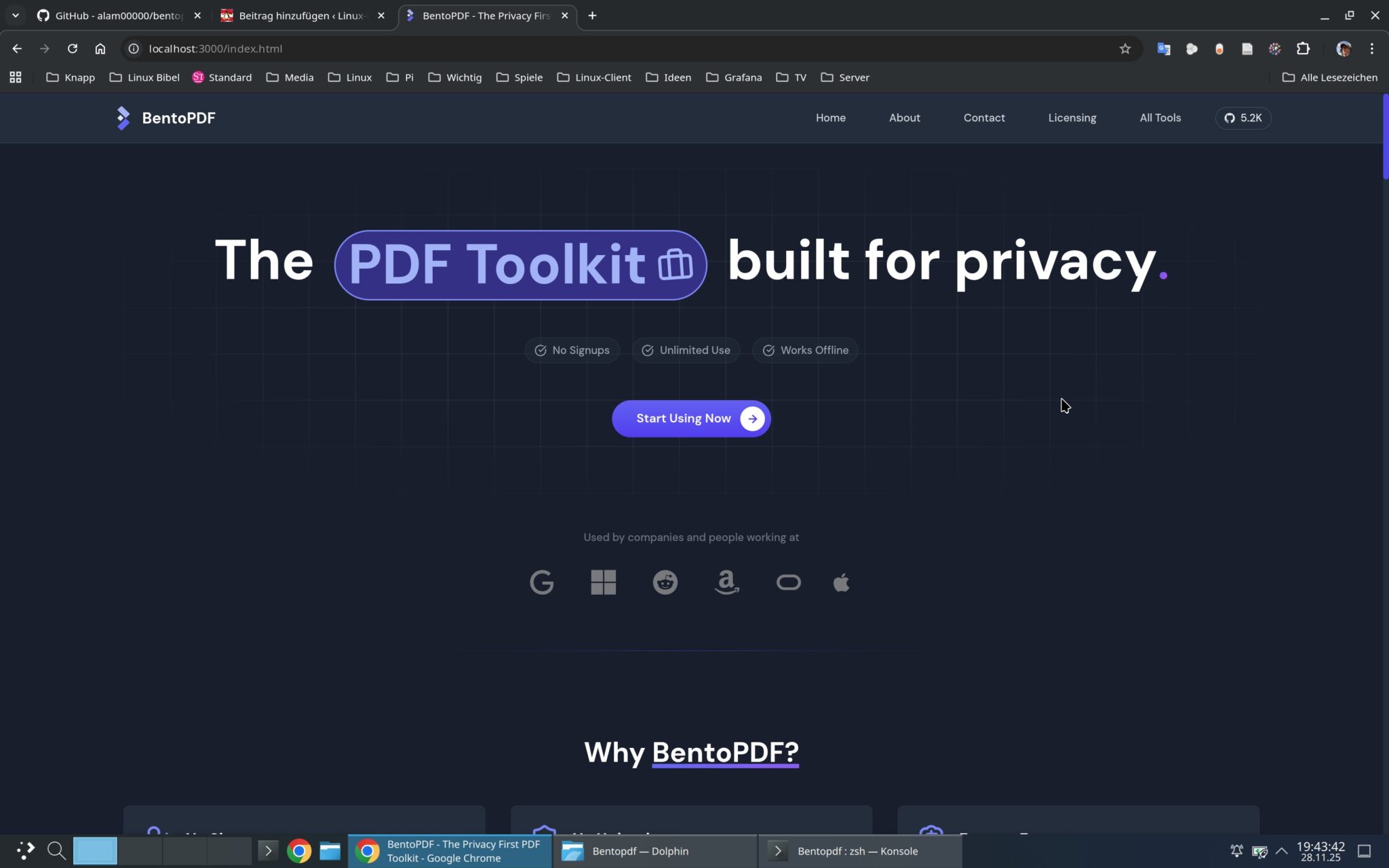 BentoPDF – PDF-Dateien unter Linux umfangreich bearbeiten – Linux-Bibel