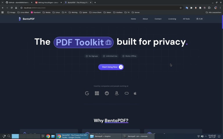 BentoPDF – PDF-Dateien unter Linux umfangreich bearbeiten – Linux-Bibel